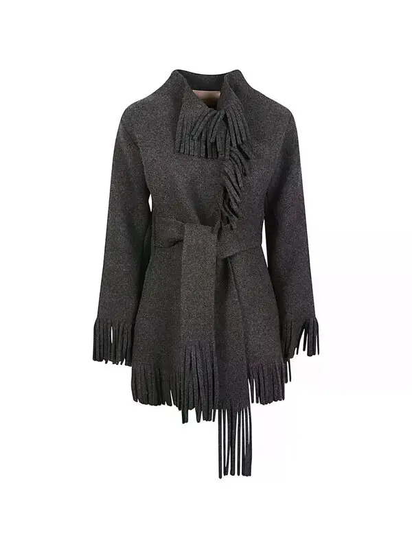 MALIN FRANKE Fringe-trim Belted Coat