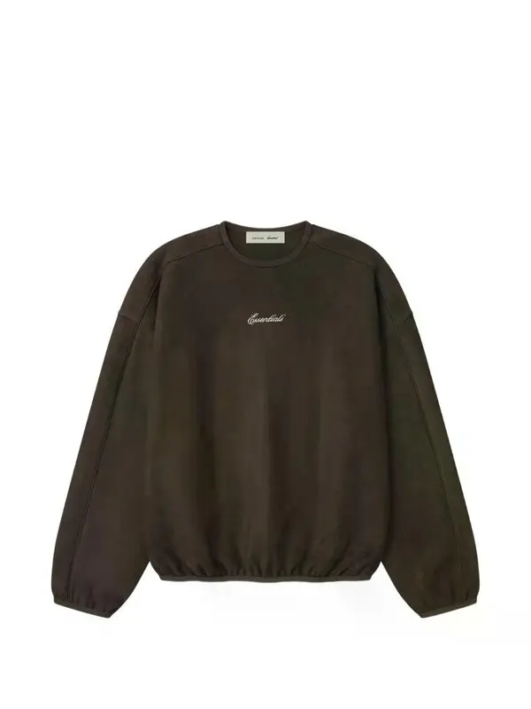 Fear Of God Suede Fleece Logo-embroidered Sweater - Brown