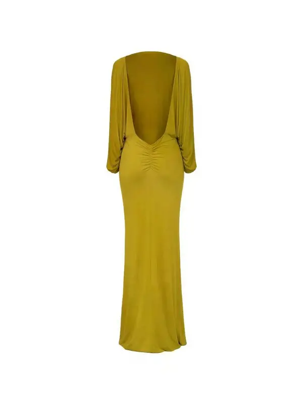 DE LA VALI Devana Open-back Maxi Dress - Yellow