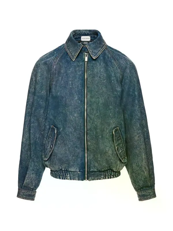 Magda Butrym Acid-wash Denim Jacket - Blue