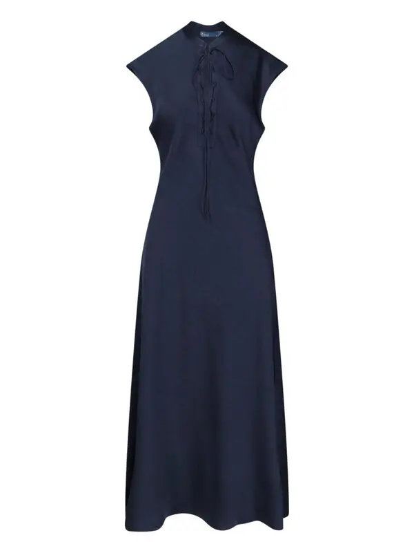 Polo Ralph Lauren Satin Maxi Dress - Blue