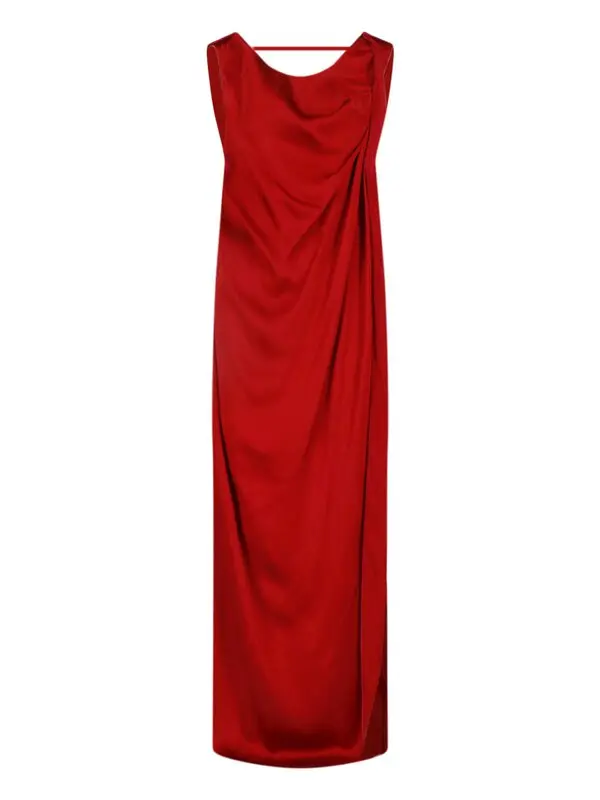 MAISON MARGIELA Satin Maxi Dress - Red