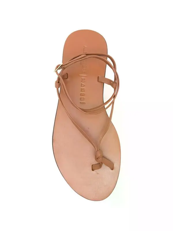 Manebí Knotted Strap Flat Sandals - Brown