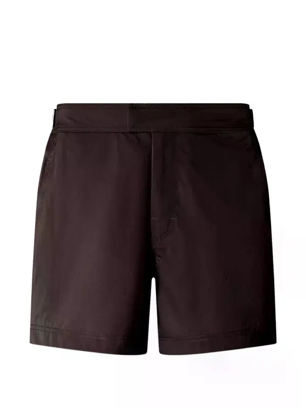 Zegna Road Brand Mark Swim Trunks - Brown