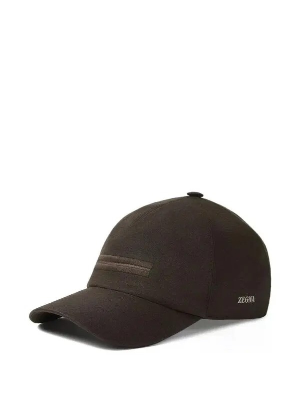 Zegna Oasi Lino Baseball Cap - Brown