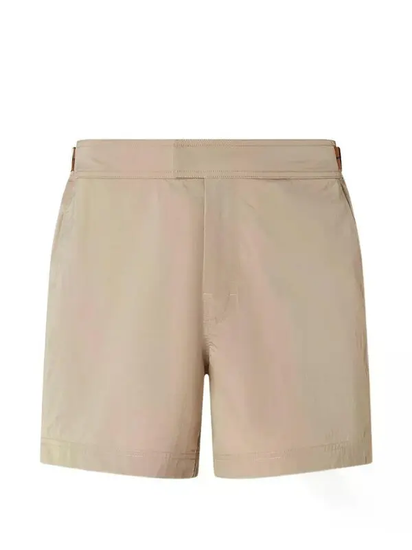 Zegna Brand Mark Swim Trunks - Neutrals