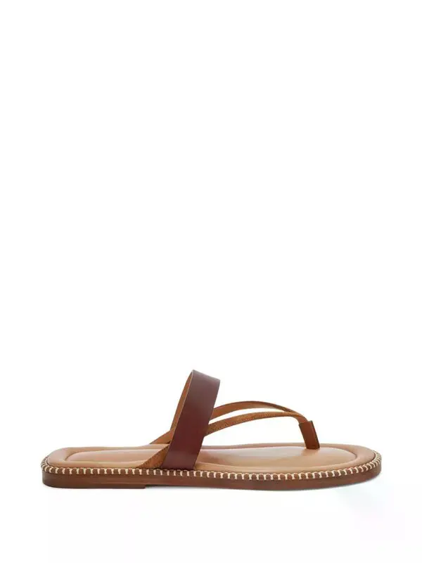 Dries Van Noten Stitched Leather Sandals - Neutrals