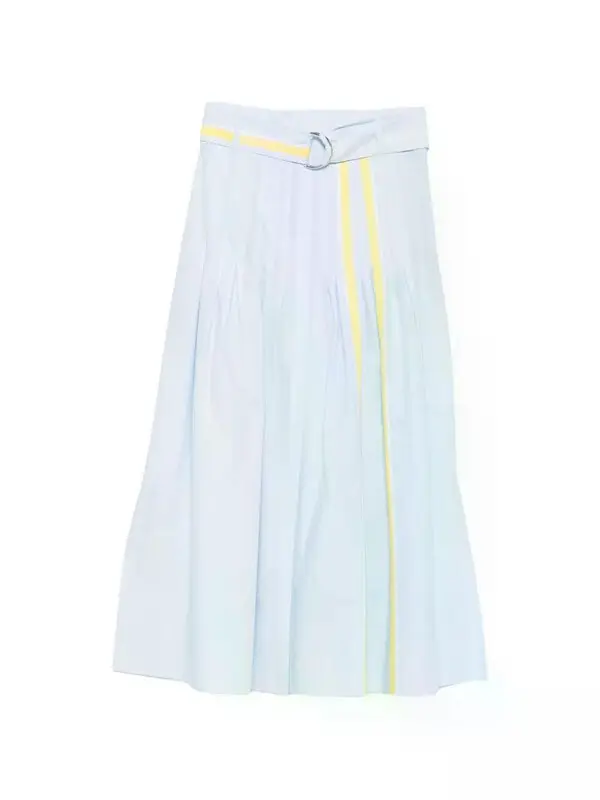 Akris Belted Striped Midi Skirt - Blue