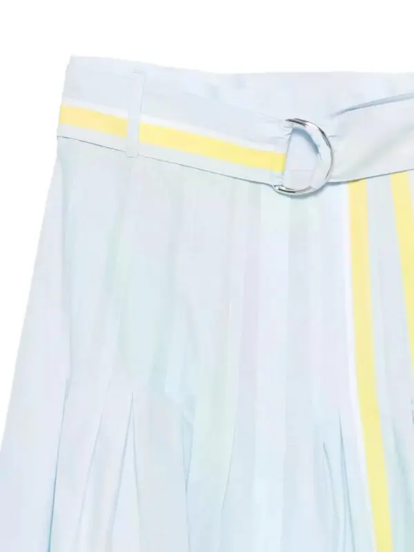 Akris Belted Striped Midi Skirt
