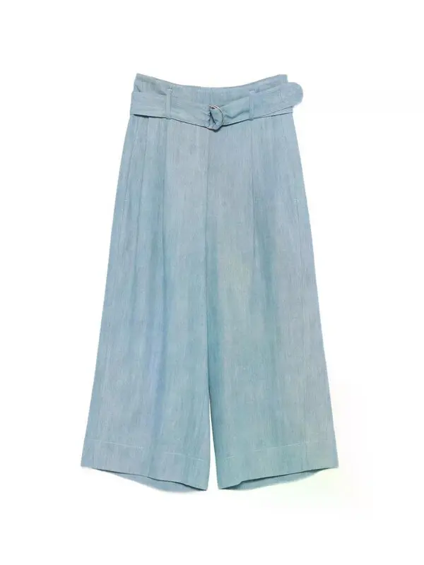 Akris Cropped Wide Leg Trousers - Blue