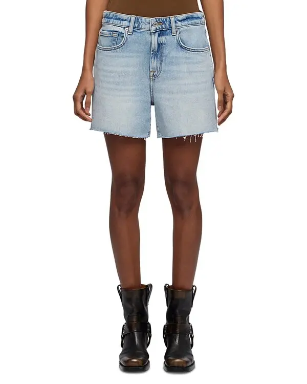 7 For All Mankind Monroe Long Denim Shorts - Ode To