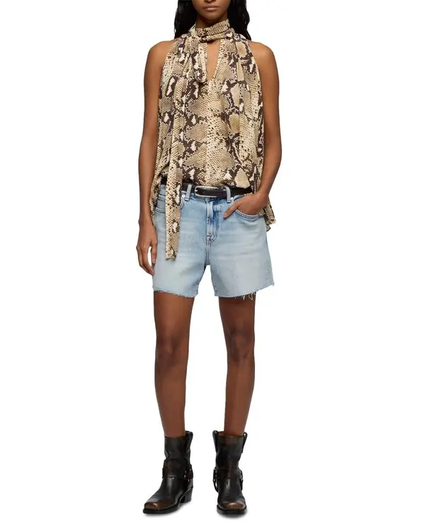 7 For All Mankind Monroe Long Denim Shorts