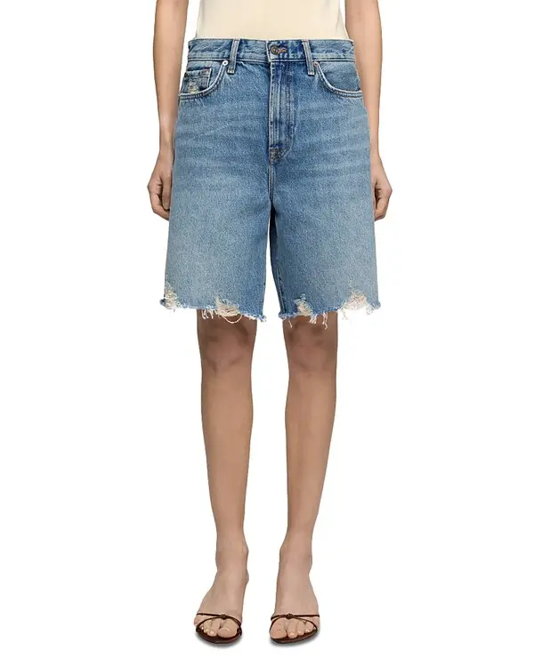 7 For All Mankind Lola Denim Shorts - Wave
