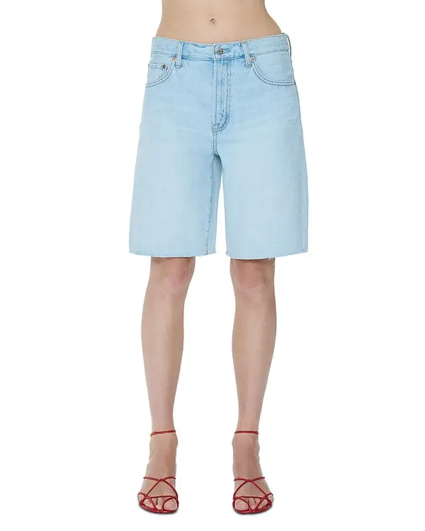 PISTOLA Nolan Relaxed Straight Cut Off Denim Shorts - Postcards