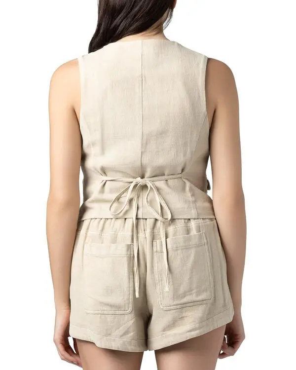 Blanknyc Cotton Linen Vest