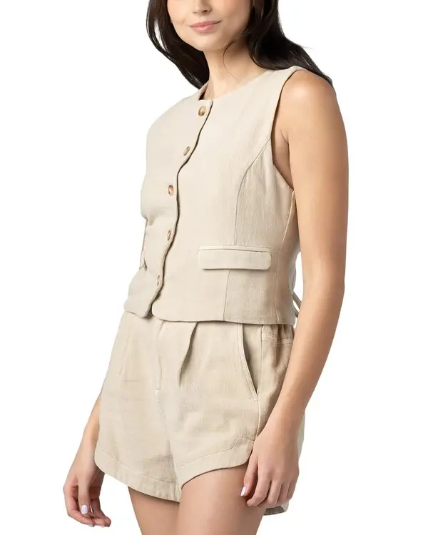 Blanknyc Cotton Linen Vest
