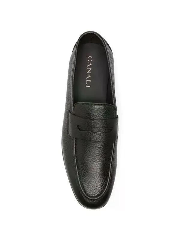 Canali Leather Penny Loafers - Brown