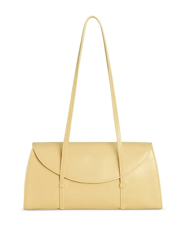 REFORMATION Elena Leather Shoulder Bag - Custard