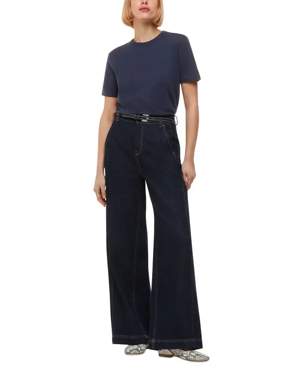 Whistles Emily Ultimate Tee - Navy