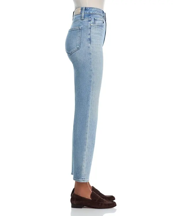 Paige Stevie High Rise Ankle Straight Jeans - Lisbon Light