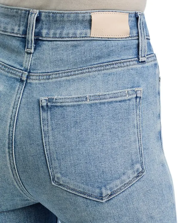 Paige Stevie High Rise Ankle Straight Jeans - Lisbon Light