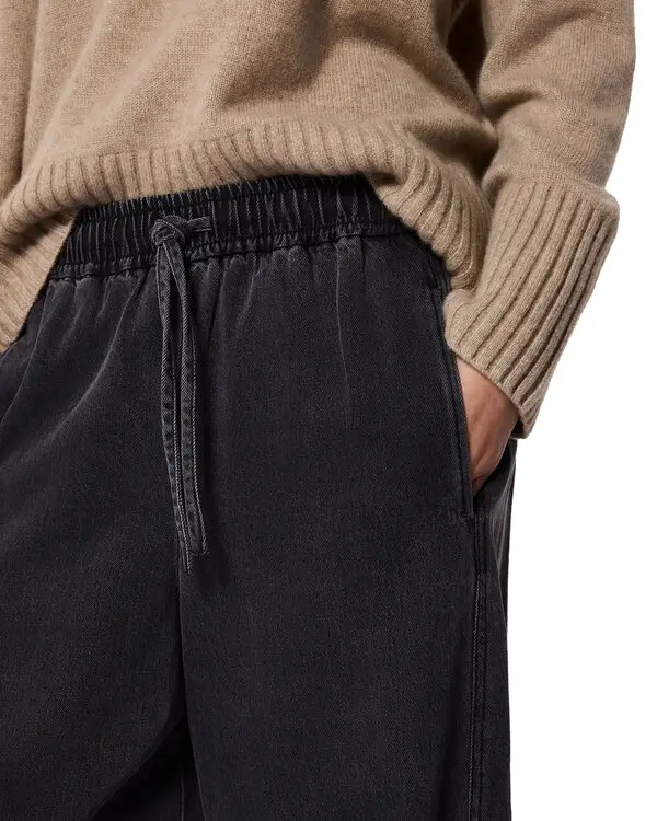 Whistles Casual Denim Barrel Trousers - Washed Black