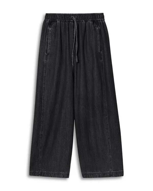 Whistles Casual Denim Barrel Trousers - Washed Black
