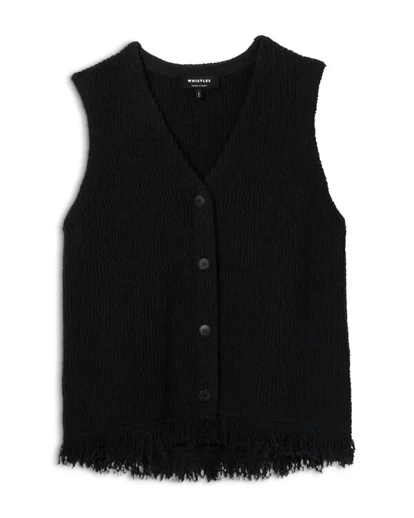 Whistles Cotton Blend Boucle Tank Top