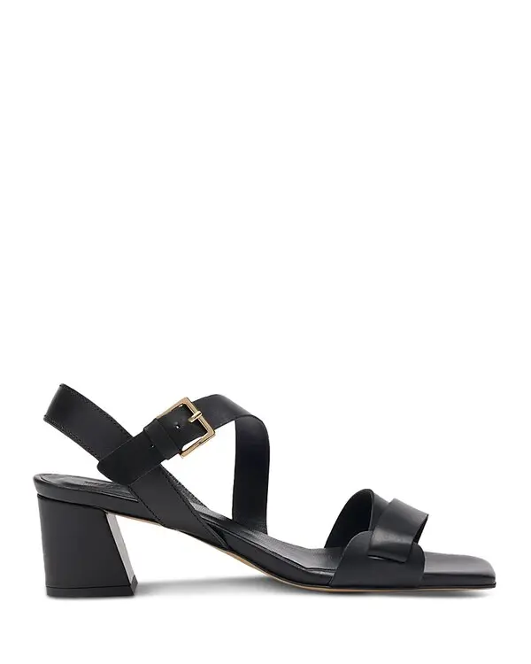 Whistles Block Heel Buckle Sandals - Black