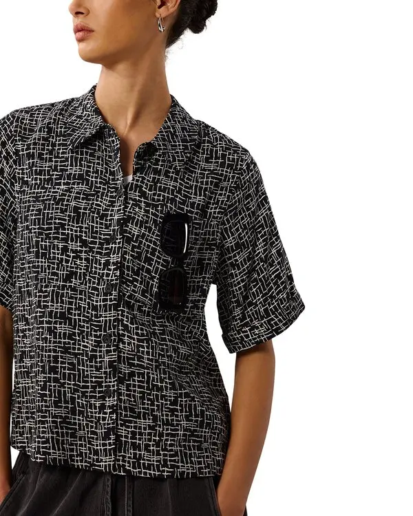 Whistles Woven Grid Shirt