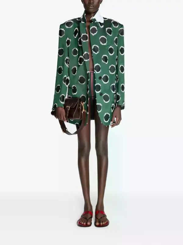 Dries Van Noten Polka Dot-pattern Oversized Blazer