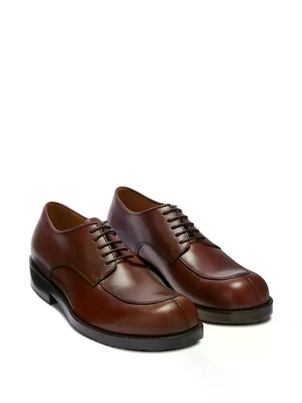 Dries Van Noten Leather Derby Shoes - Brown