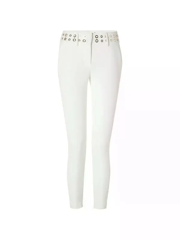 Philipp Plein Eyelet-embellished Trousers - White