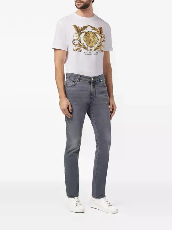BILLIONAIRE Logo Straight Trousers