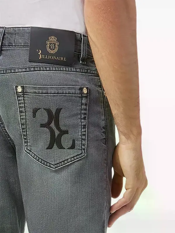 BILLIONAIRE Logo Straight Trousers