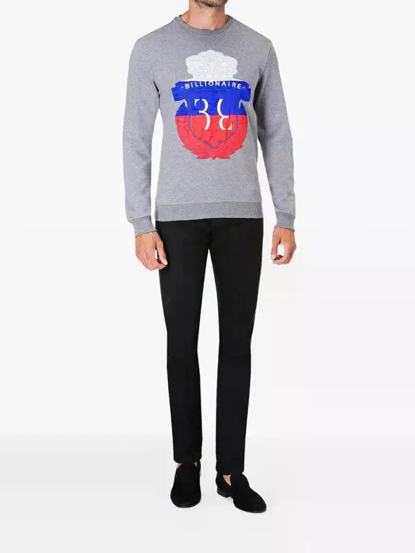 BILLIONAIRE Crest Embroidered Sweatshirt