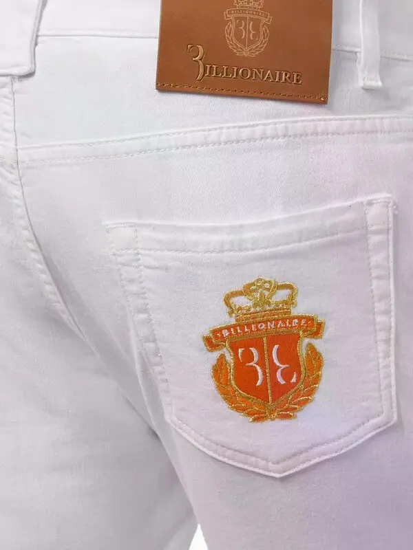 BILLIONAIRE Logo-patch Jeans - White