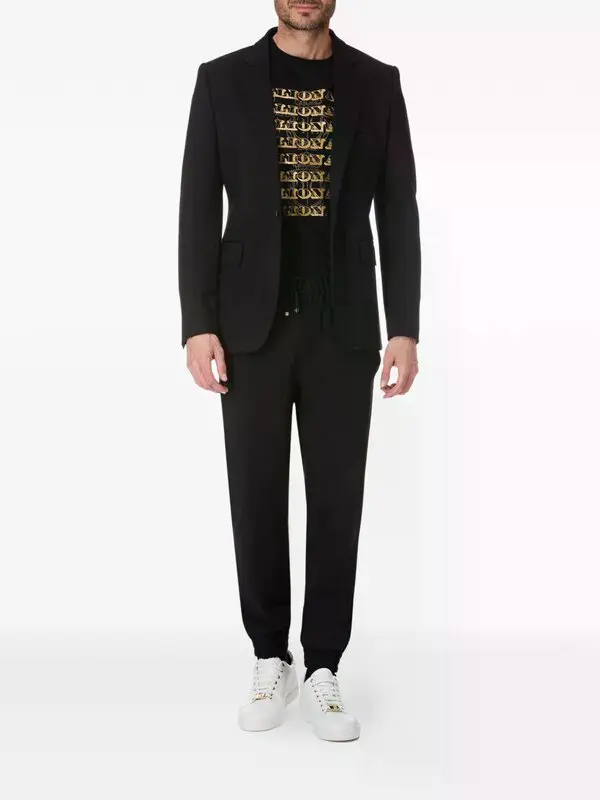 BILLIONAIRE Embroidered Blazer - Black