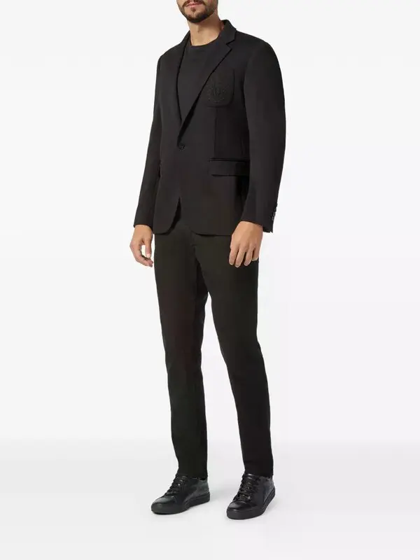 BILLIONAIRE Embroidered Blazer - Black