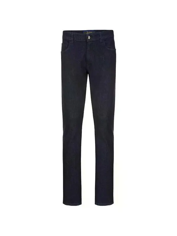 BILLIONAIRE Embroidered Straight-cut Jeans - Blue