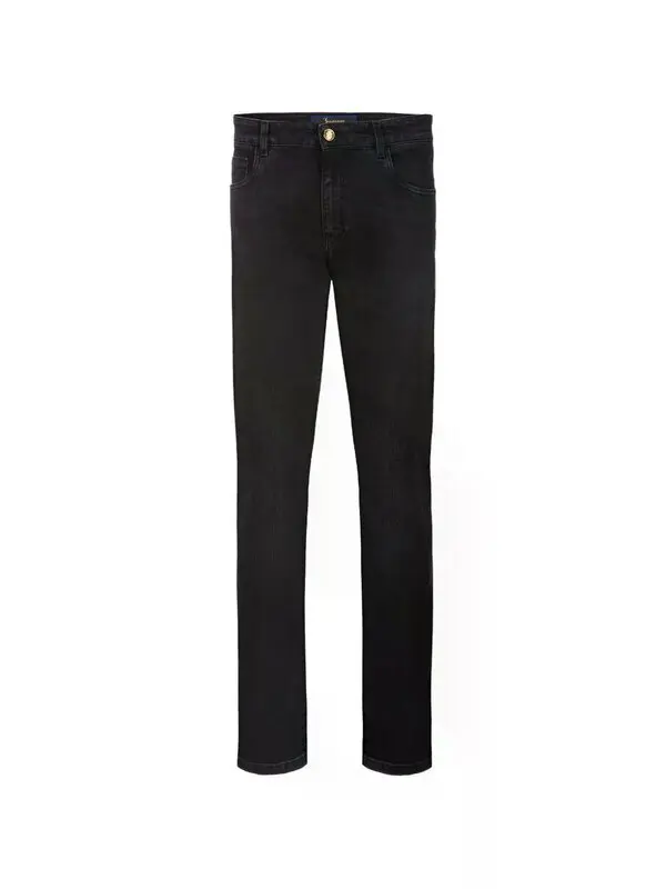 BILLIONAIRE Embroidered Slim Jeans - Black