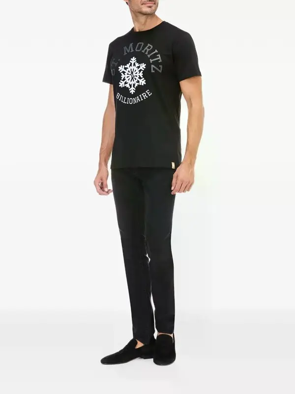 BILLIONAIRE Embroidered Slim Jeans - Black