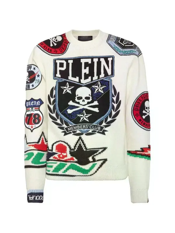 Philipp Plein Patches Round-neck Sweater