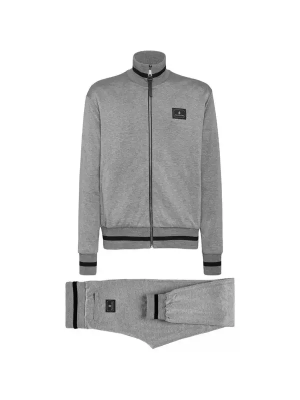 BILLIONAIRE Stripe-detail Tracksuit - Grey