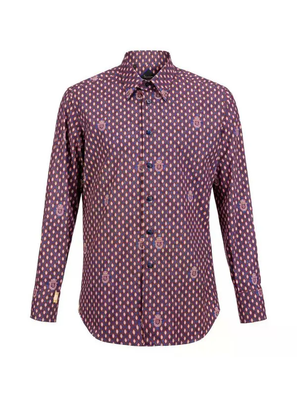 BILLIONAIRE Gabriel Printed Shirt - Grey