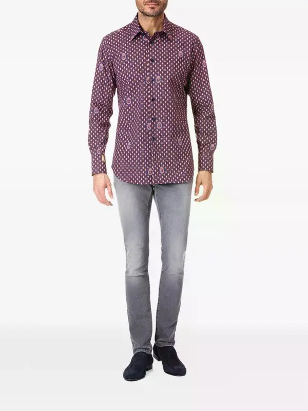 BILLIONAIRE Gabriel Printed Shirt - Grey