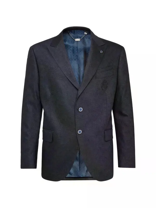 BILLIONAIRE Logo-detail Blazer - Blue