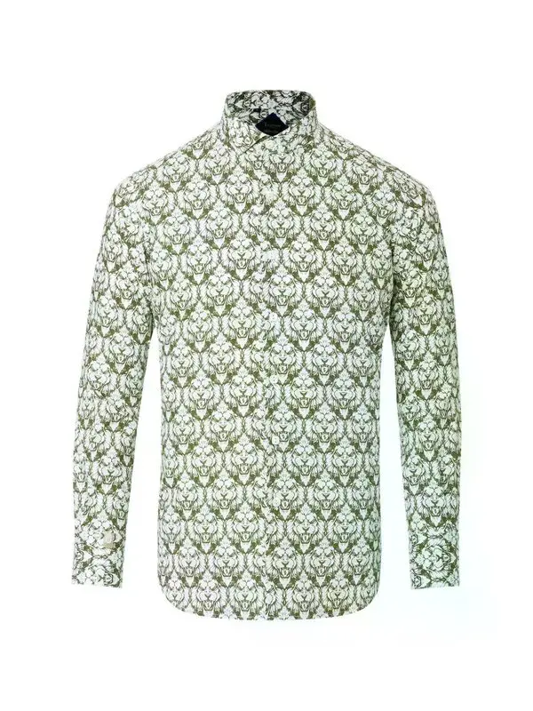 BILLIONAIRE Lion Print Shirt - White