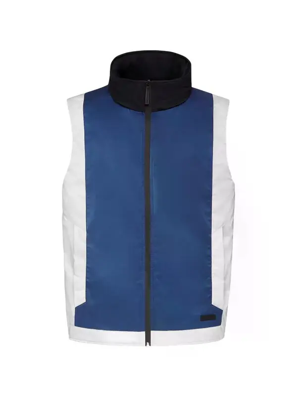 BILLIONAIRE Colour-block Zip-up Vest - White