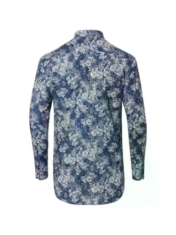 BILLIONAIRE Floral-pattern Shirt - Blue